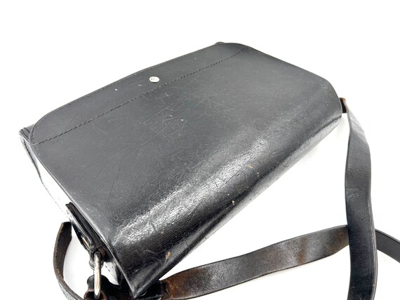 SWISS SBB Black Leather Train Conductors Bag Dated 19… - Gem