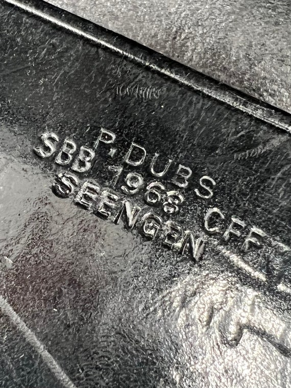 SWISS SBB Black Leather Train Conductors Bag Dated 19… - Gem