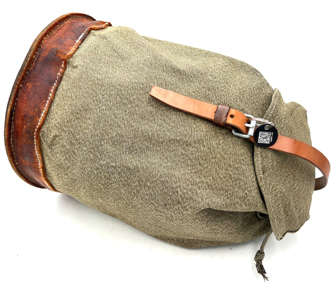 Vintage Swiss Army Canvas Bag, Leather Trim, 1960s Military Tote - Etsy