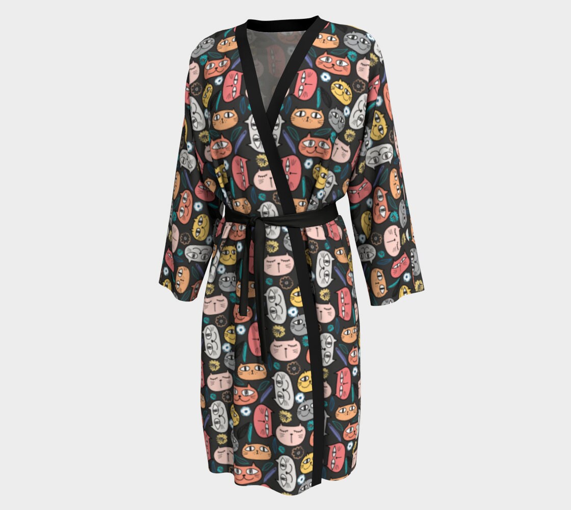 Many Cat Lovers Kimono Robe - Etsy