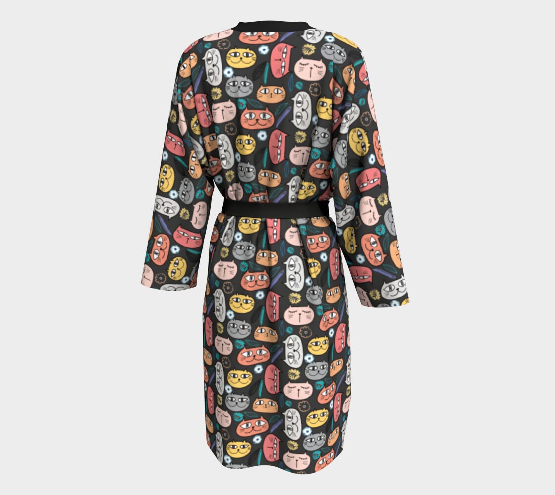 Many Cat Lovers Kimono Robe - Etsy