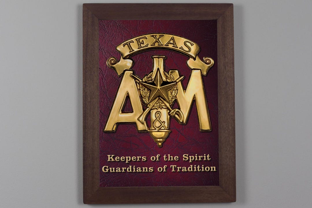 Texas Aggie Corps of Cadets Logo - Handcrafted Mahogany Frame - Texas A ...