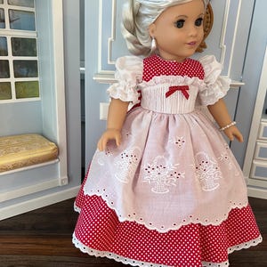 Red and White Polka Dot Dress for 18 Dolls Such as American Girl Doll ...