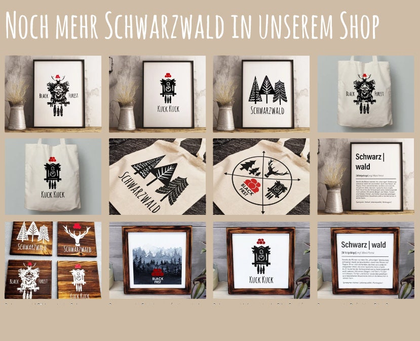 Schwarzwald Bild Bollenhut KUNSTDRUCK Schwarzwald Deko Schwarzwald ...