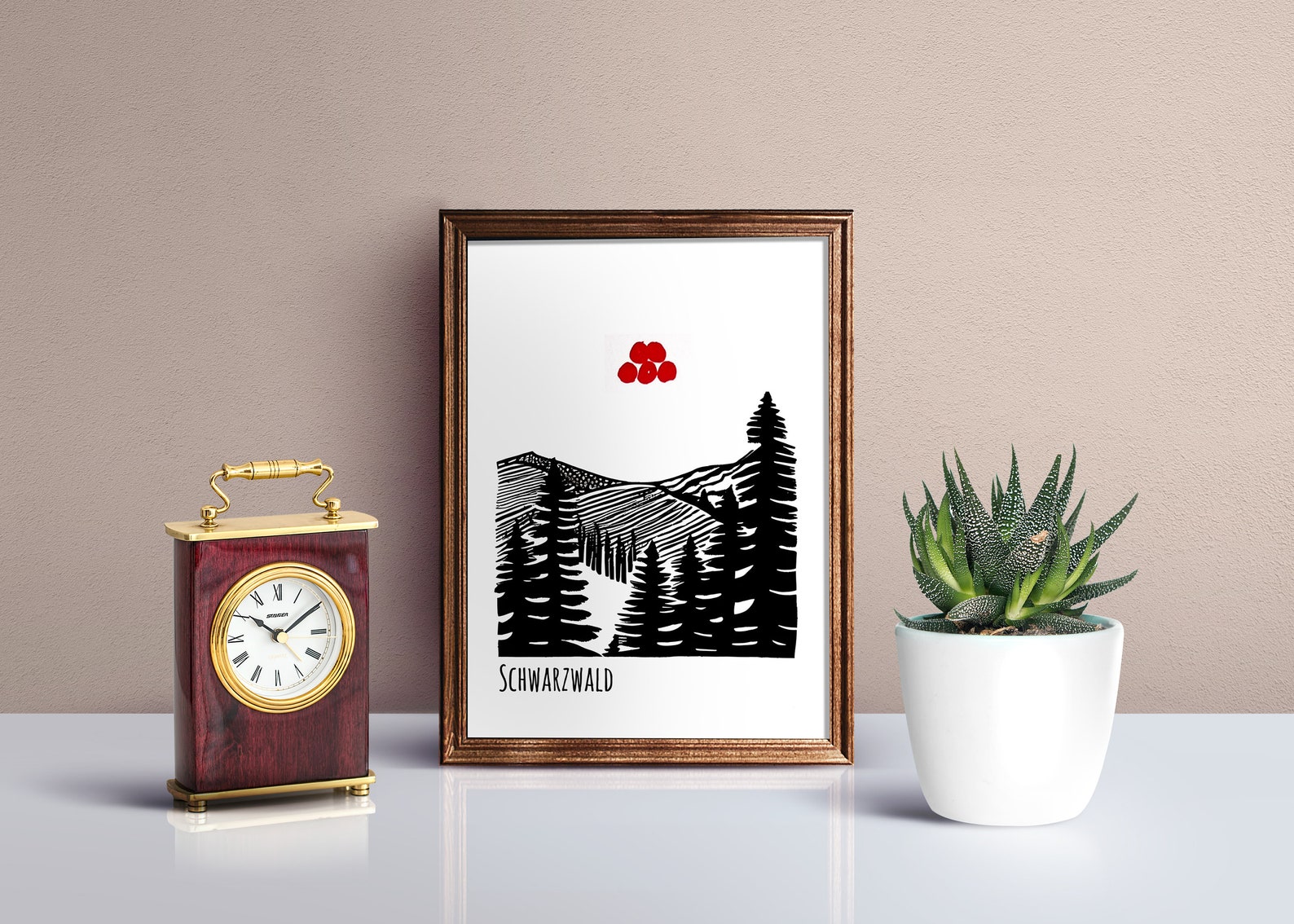 Schwarzwald Bild Bollenhut KUNSTDRUCK Schwarzwald Deko Schwarzwald ...