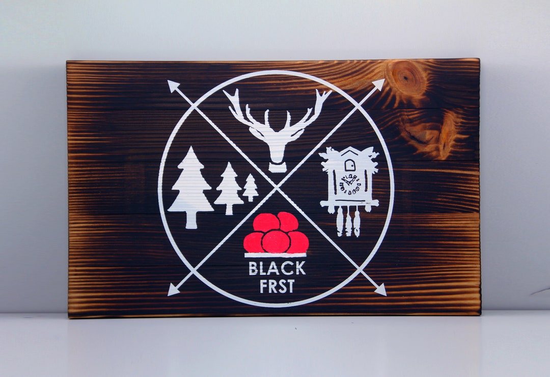 Black Forest Wooden Sign Black Forest Picture Made of Wood - Etsy