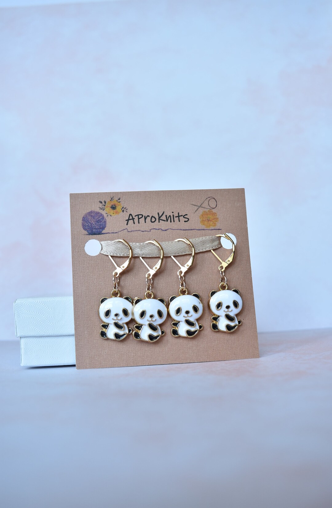 Panda Bear Stitch Markers, Set of 4 | Knitting and Crochet Notions ...