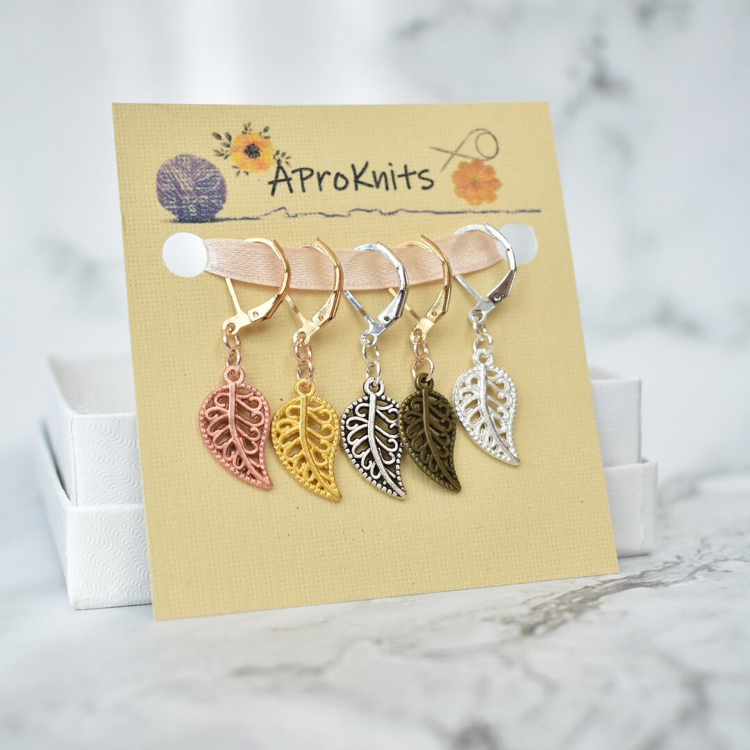 Fall Leaves Stitch Marker Set | Progress Keepers | Knitting and Crochet ...