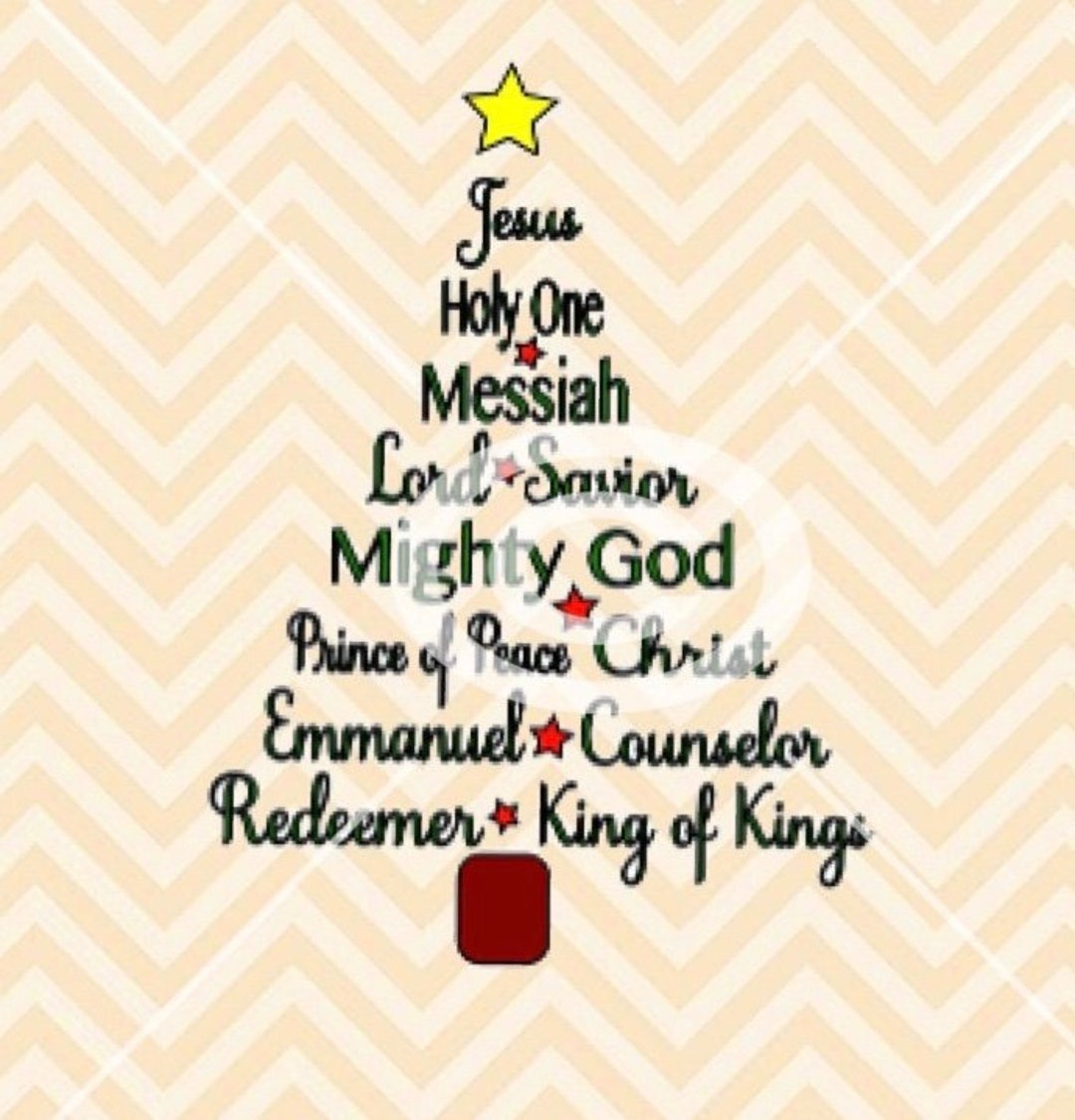 Christmas Tree Svg, Names of God in Christmas Tree Svg, Christmas Tree ...