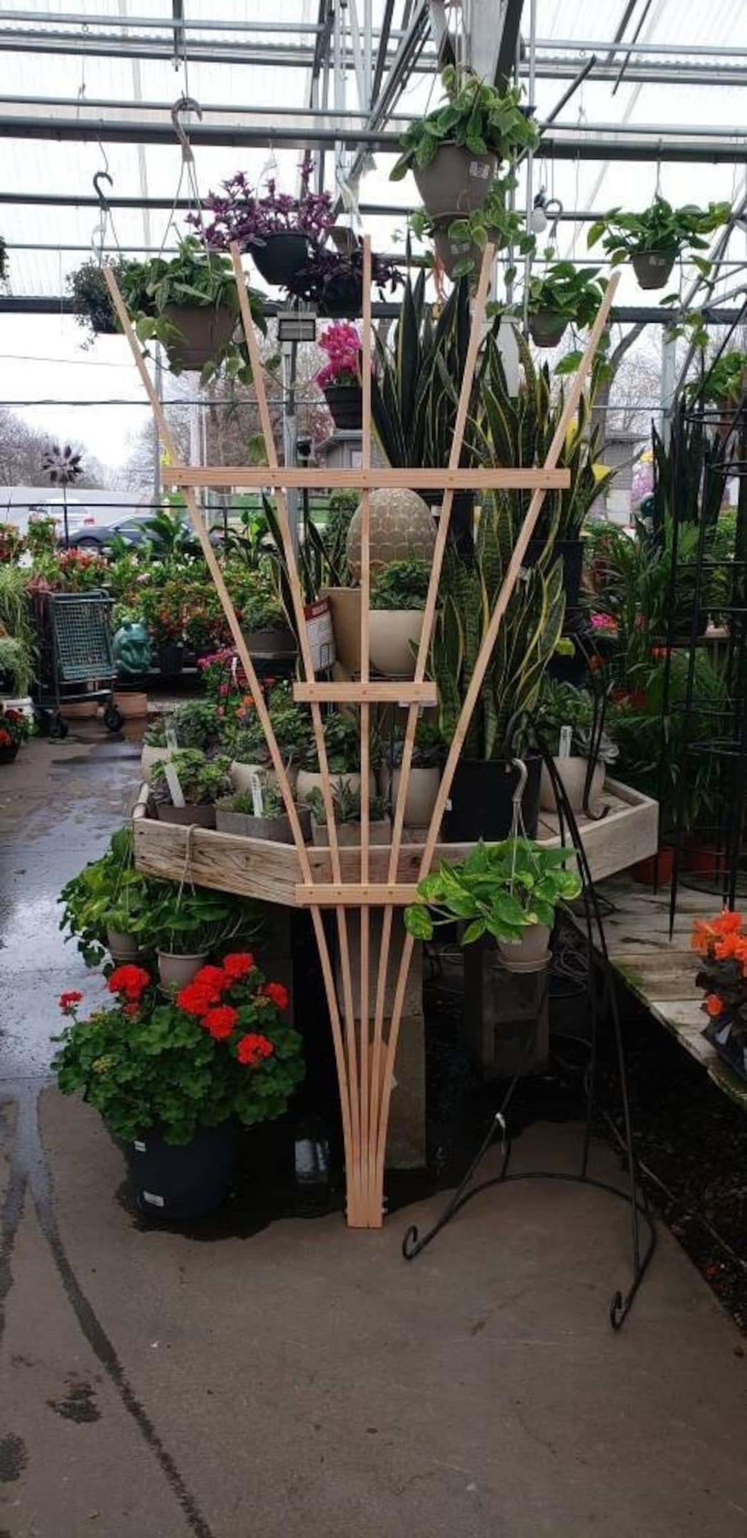 Wooden Garden Trellis: Heavy Duty With Optional Ground Stake - Etsy
