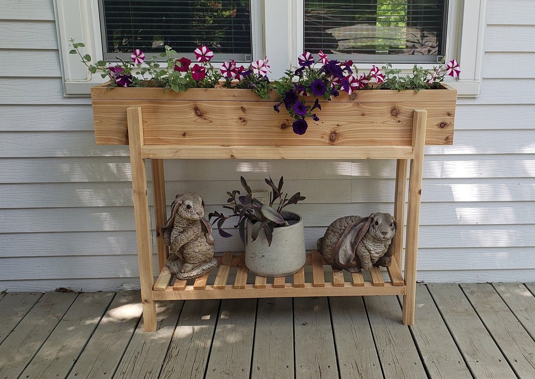 Cedar Planter Box Raised Cedar Planter Window Box Mothers Day Gift for ...