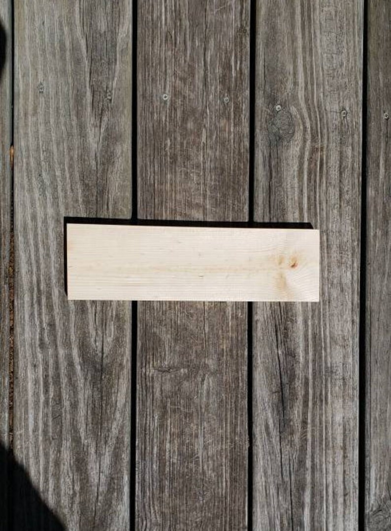 Unfinished Pine Wood Sign: DIY Art Board, Stained Plaque (12"x 3.5 ...