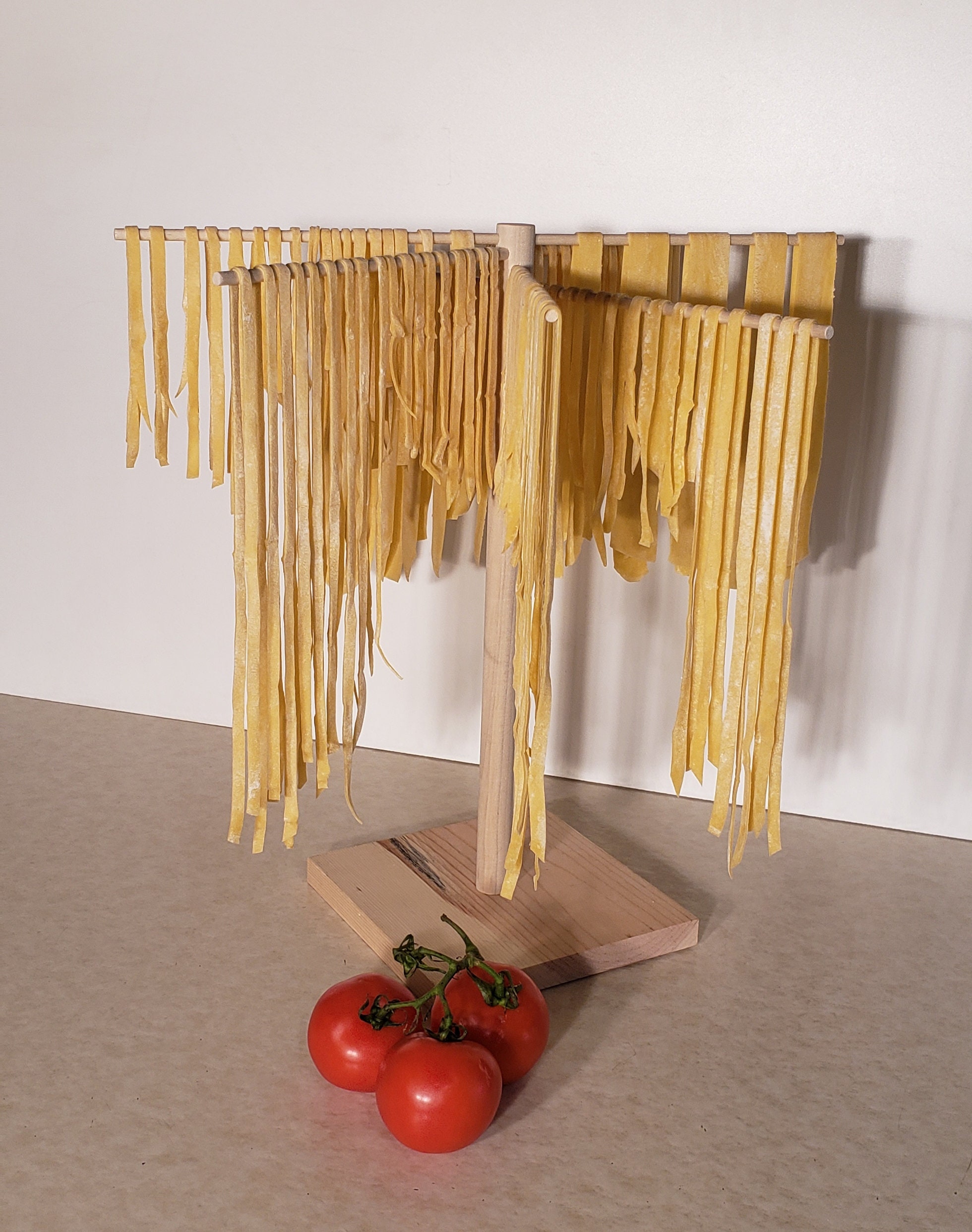 Solid Wood Pasta Drying Rack: Adjustable & Removable Rods - Etsy