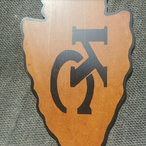 Arrowhead Door Hanger, Chiefs Arrowhead, Wood Door Hanger, Arrowhead ...