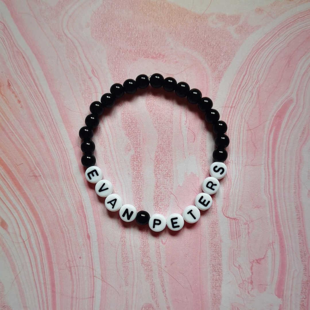 EVAN PETERS - Personalised Fan Bracelet - Etsy UK