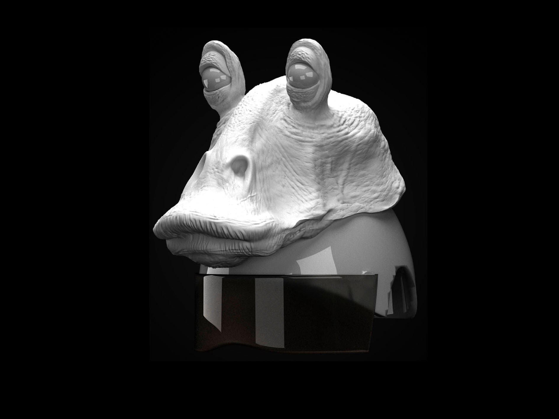Jar Jar Binks Helmet 3D Print Model - Star Wars Phantom Menace (STL ...