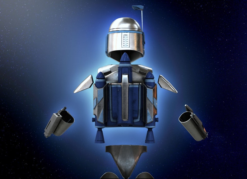 Jango Fett | Armor | Helmet | Jetpack | Plaster | Star Wars | 3d Model ...