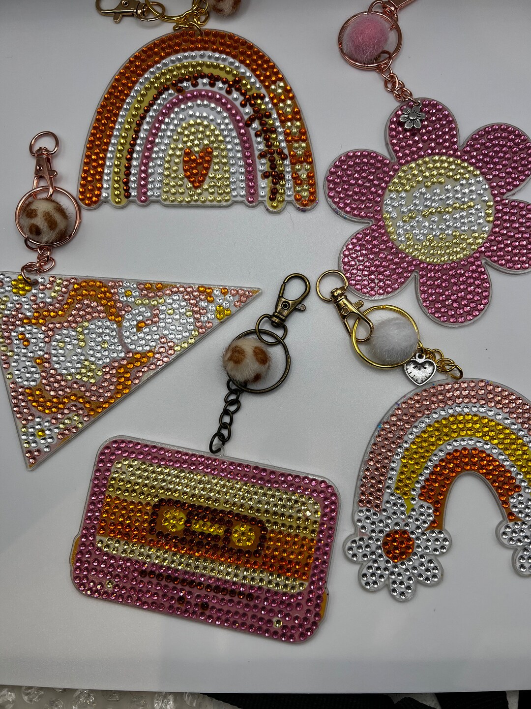 Diamond Painting Groovy, Disco Keychains - Etsy