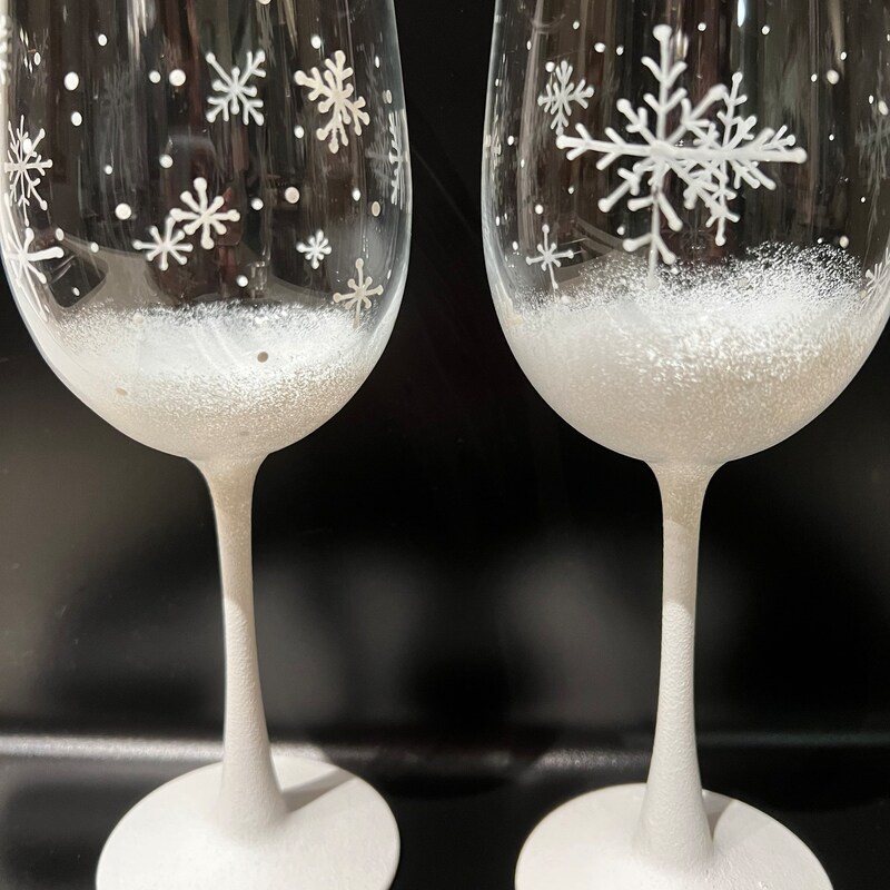 Snowflake Glassware - Etsy