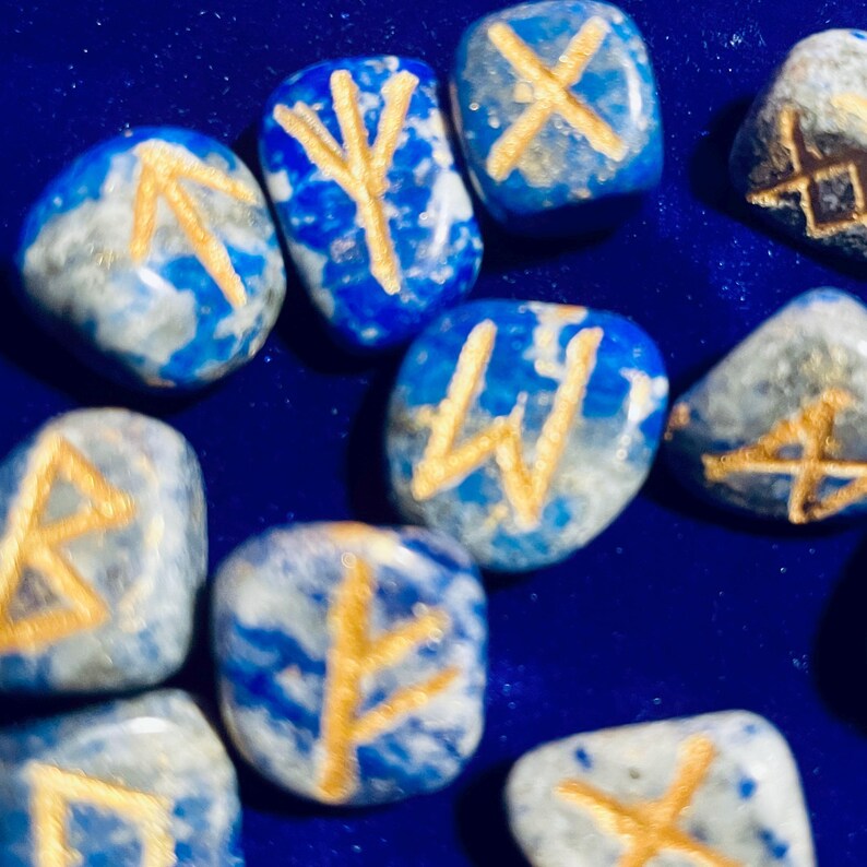 Mini Rune Set | Hand-carved Elder Futhark | Pocket Divination Stones ...