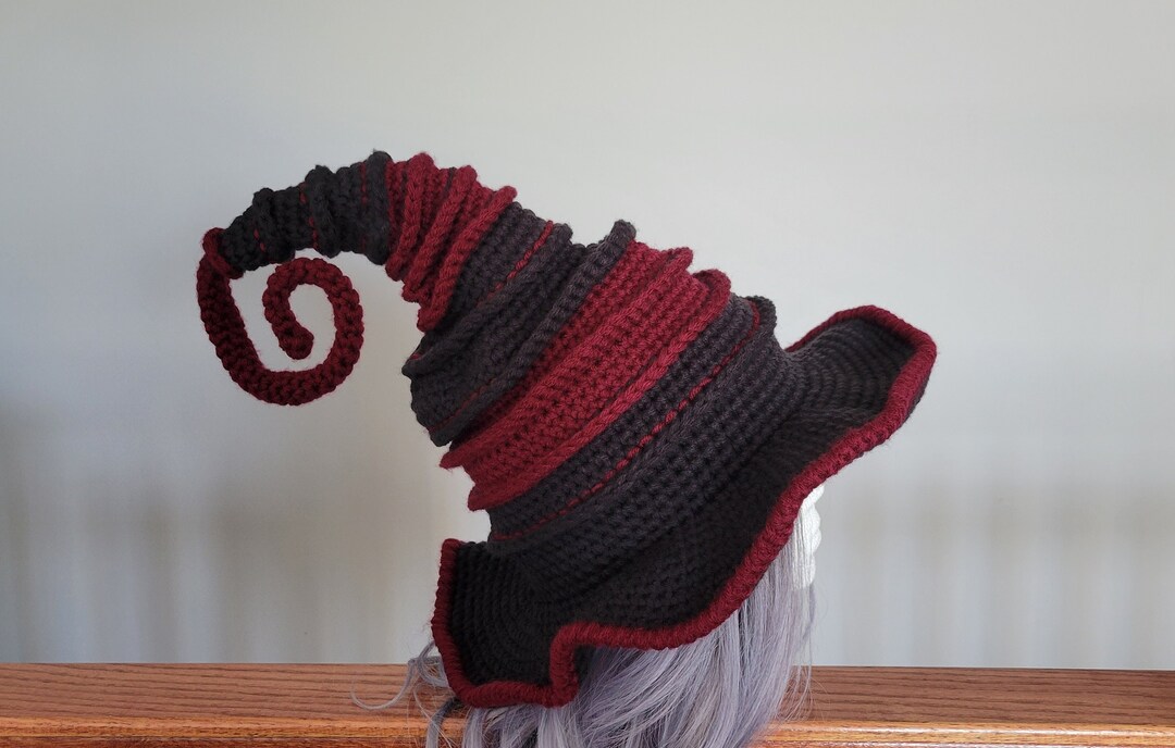 Blood Queen Witch Hat / Red Mage Wizard Hat - Etsy