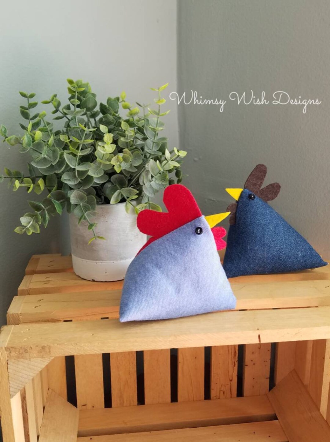Pyramid Chicken / Denim - Etsy