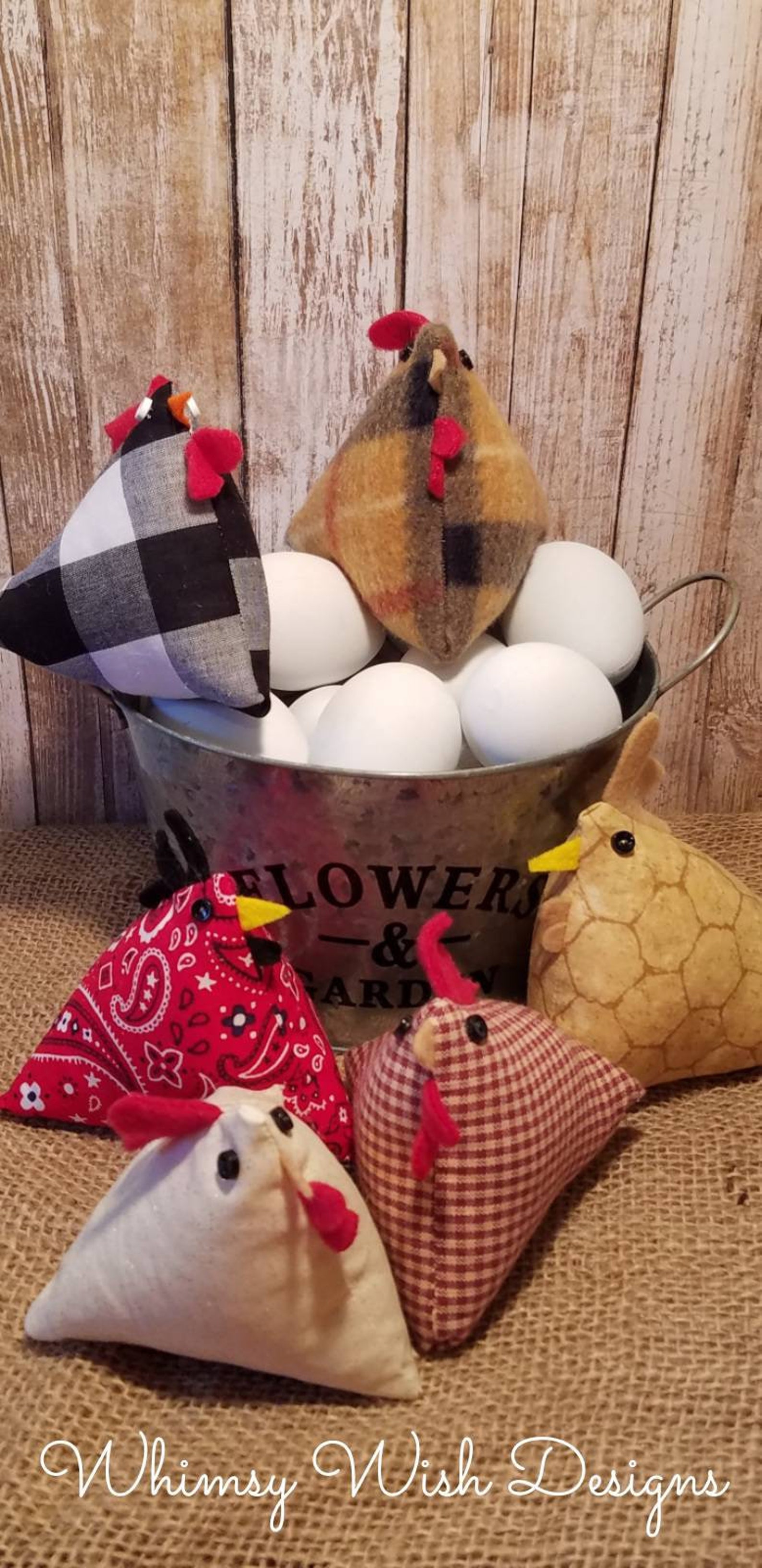Pyramid Chicken / Rustic Gingham - Etsy