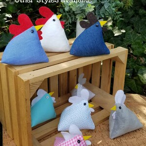 Pyramid Chicken / Denim - Etsy