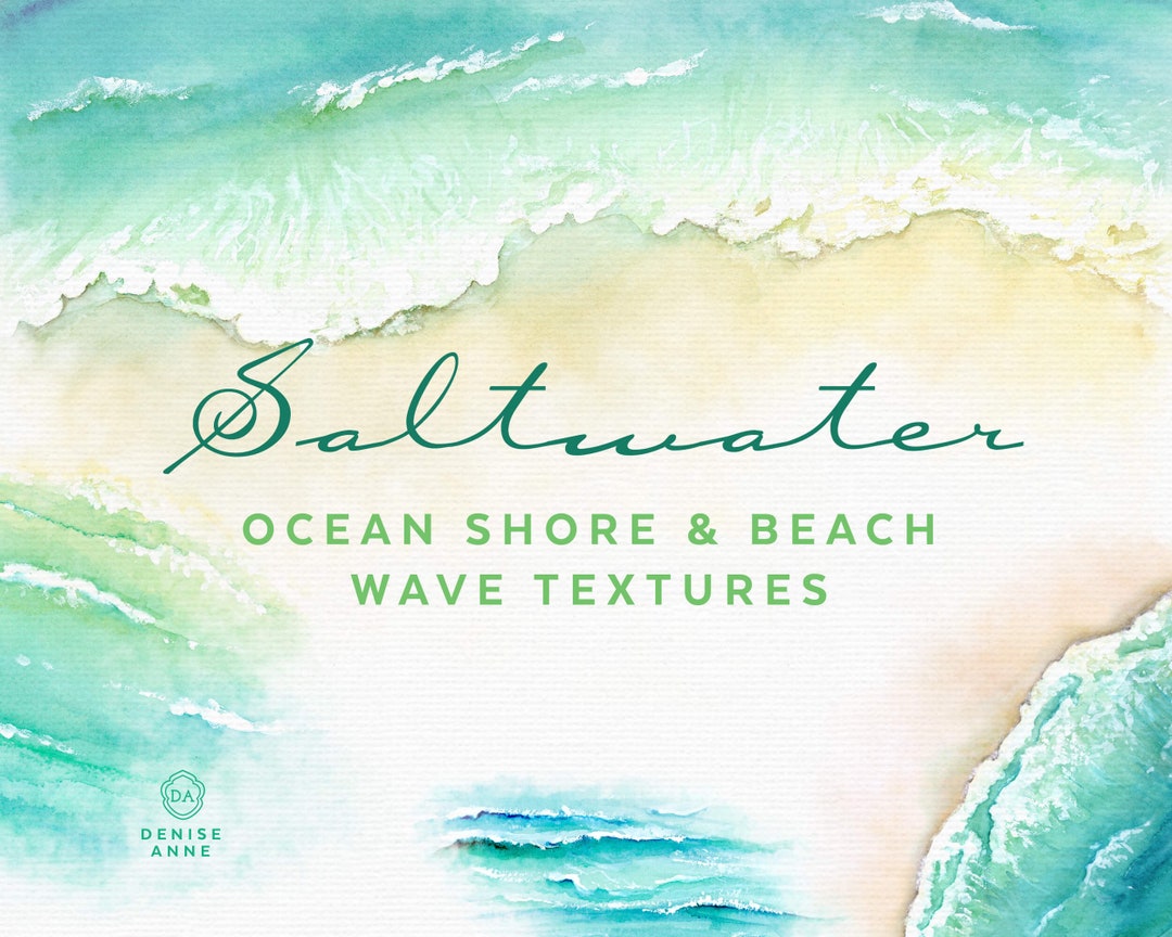 Watercolor Ocean Wave Clipart, Beach Clipart, Sea Clipart, Water ...