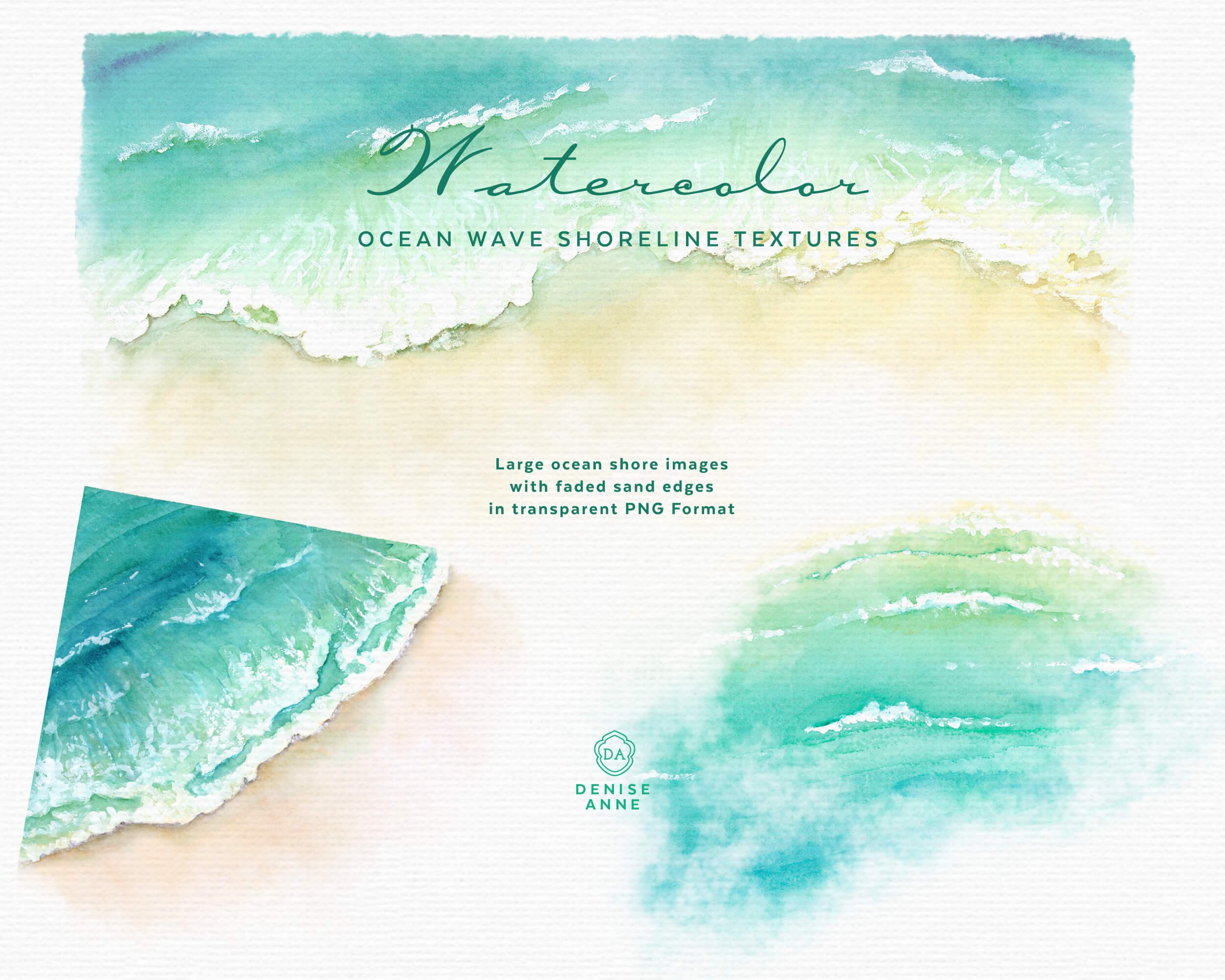 Watercolor Ocean Wave Clipart Beach Clipart Sea Clipart - Etsy