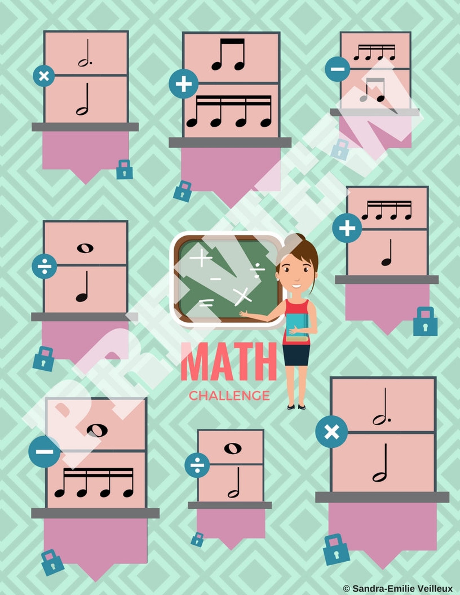 Music Rhythms Math Challenge - Etsy