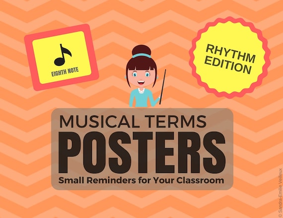 Musical Terms Posters Rhythm Edition | Etsy
