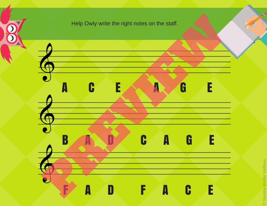 Notes Reading Activities - Master the Treble Clef - Etsy