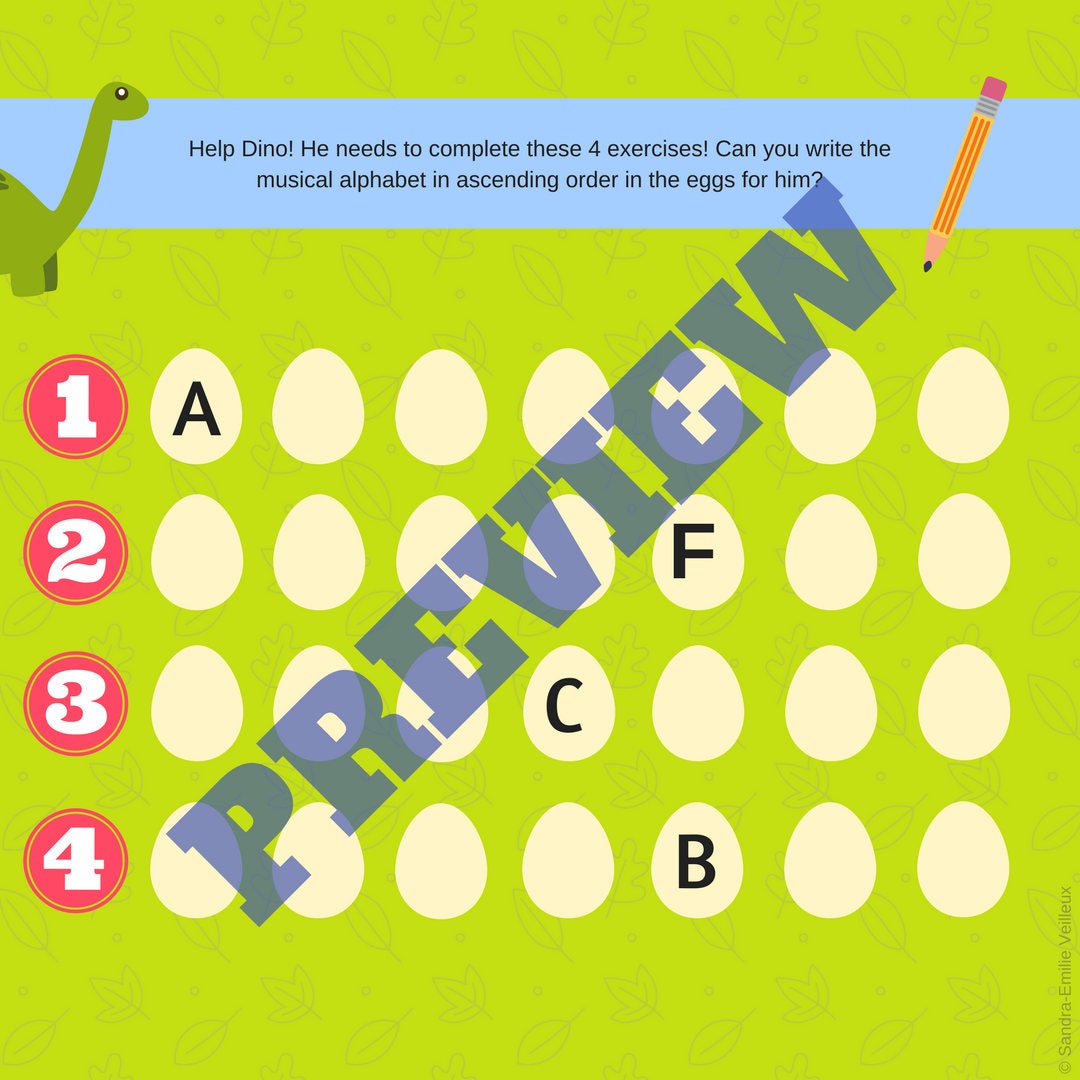 Dinovember Notes Reading Activities Master the Bass Clef - Etsy