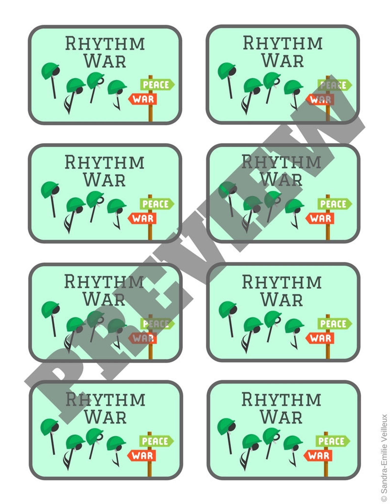 Music Card Game - Rhythm War - Digital Edition - Etsy