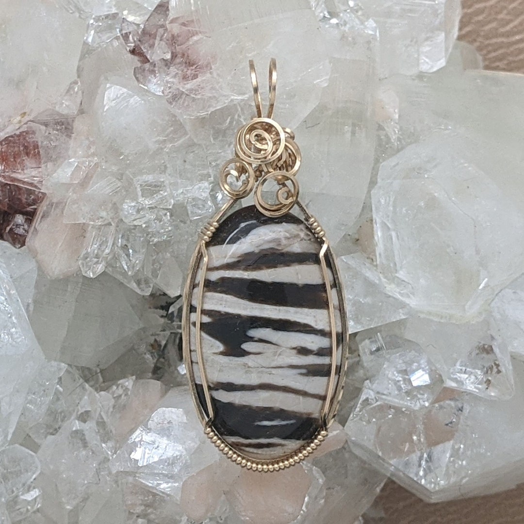 Natural Stone Pendant peanut Wood gold Layering Necklace 14K Gold ...