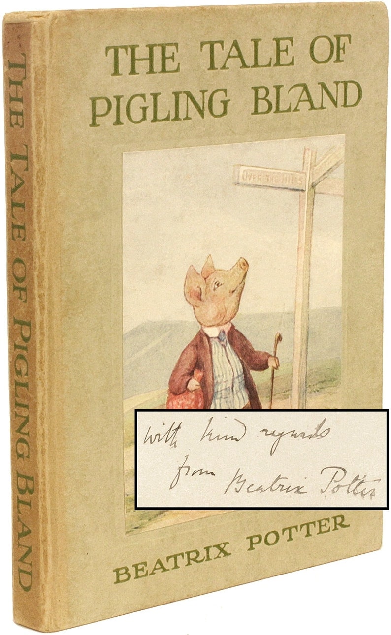 POTTER, Beatrix. the Tale of Pigling Bland. (PRESENTATION COPY - Later ...