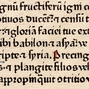 BIBLE; Latin; Vulgate. BIBLIA LATINA - Fust and Schoeffer 48-line Bible Leaf. (mainz: Johann ...