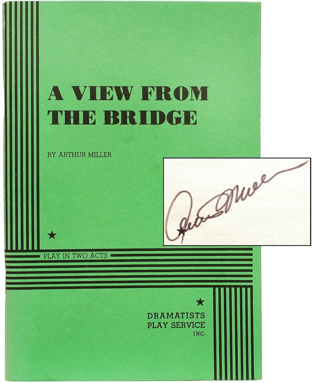 MILLER, Arthur. A View From the Bridge. Play in Two Acts. (1983- SIGNED ...