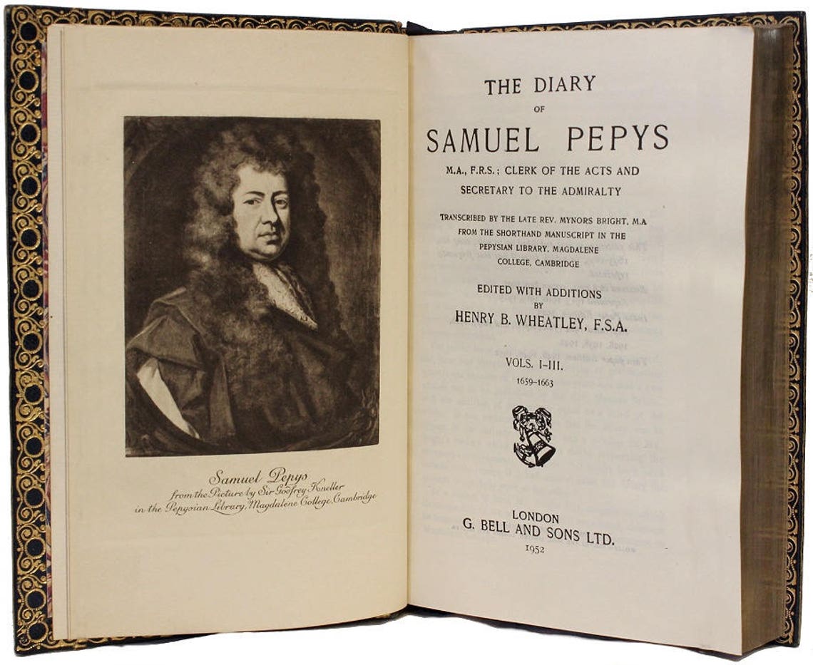 Pepys Samuel The Diary Of Samuel Pepys 1659 1669 8 Volumes Bound In 3 1952 Etsy