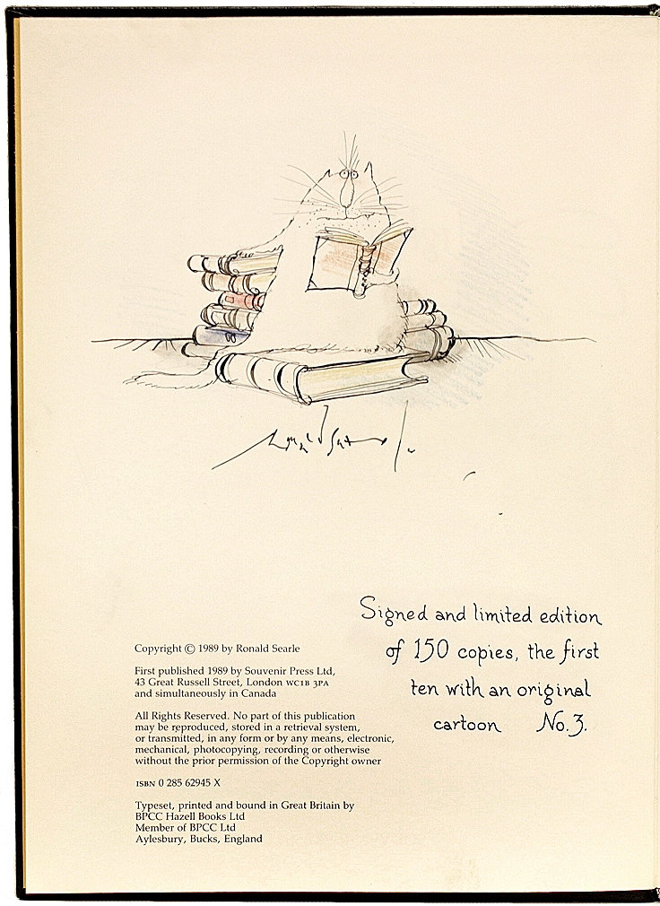 SEARLE, Ronald. Slightly Foxed - but Still Desirable. (first Deluxe ...