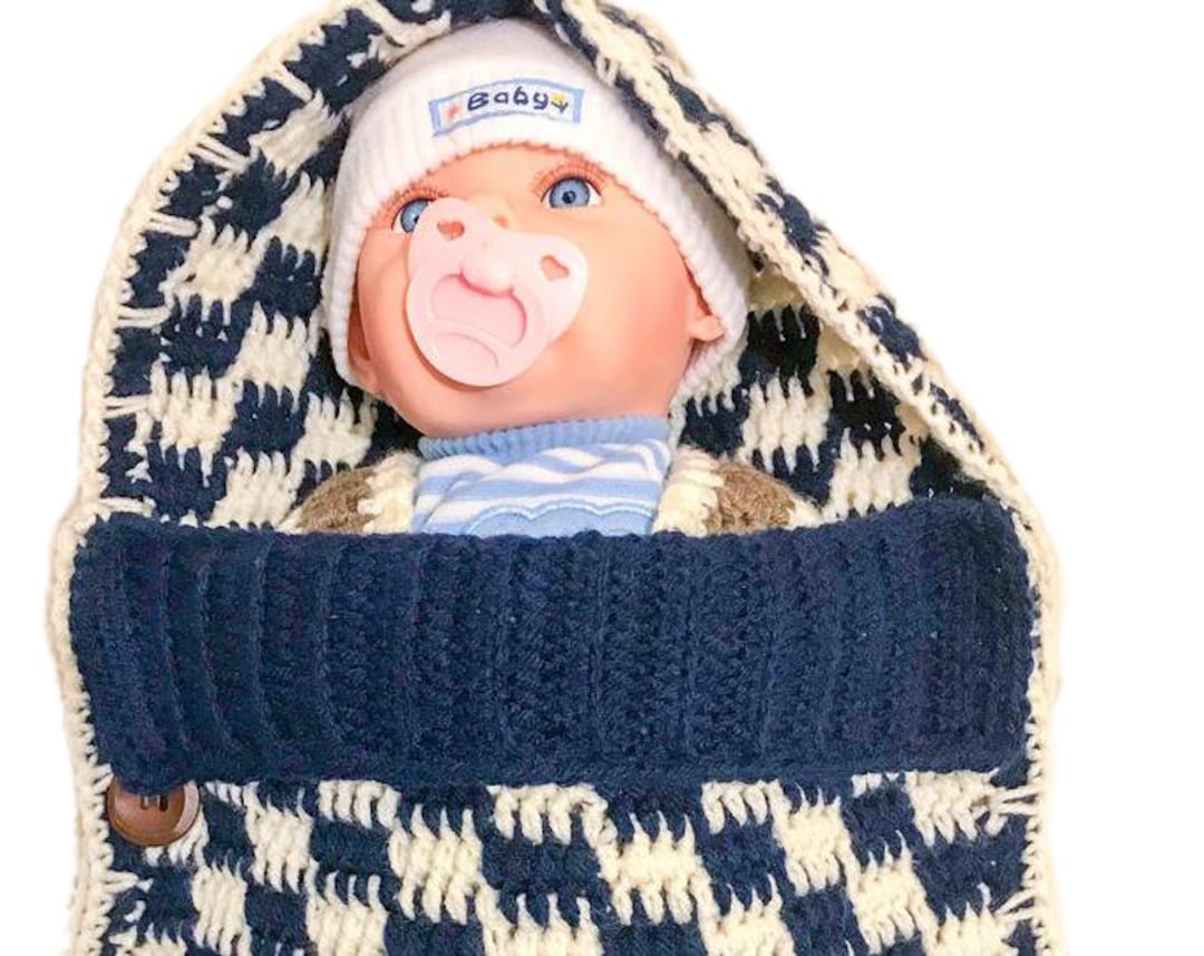 Crochet Baby Sleeping Bag Pattern, Baby Cocoon Pattern, Hooded ...
