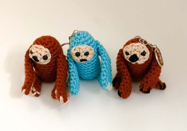 Tiny Baby Sloth Crochet Toy Keychain Gift Amigurumi Toy - Etsy