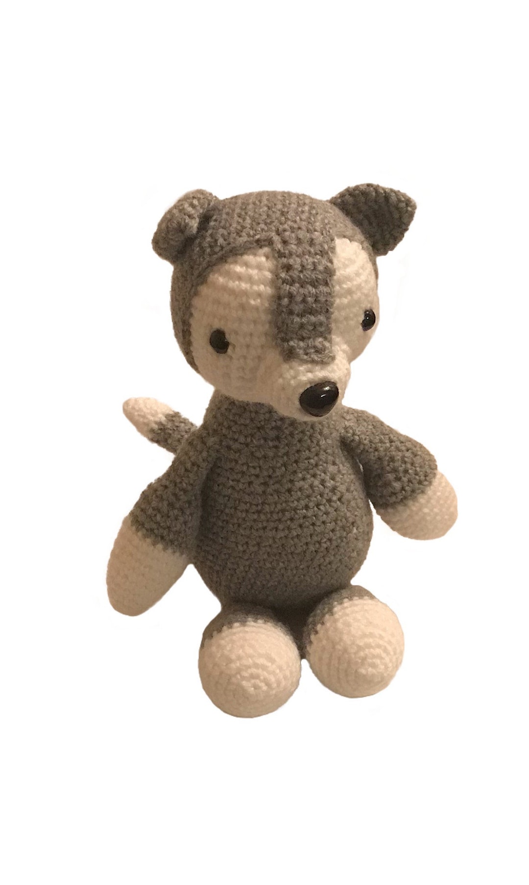 Grey Wolf Soft Toy, Crochet Wolf Teddy, Wolf Amigurumi, Sweet Grey Wolf ...