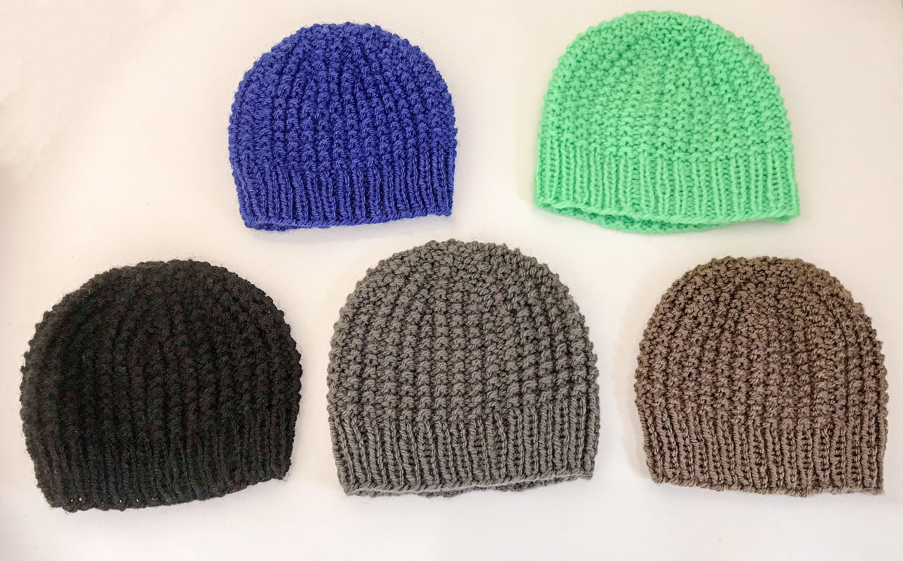 Reversible Rice Stitch Beanie Hat Pattern - Reversible Baby Beanie ...