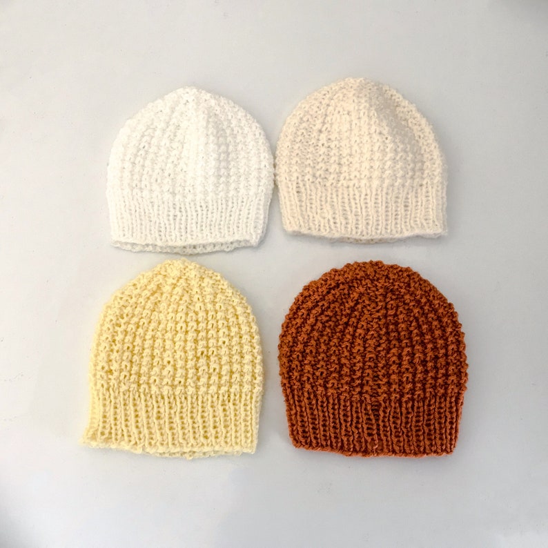 Reversible Rice Stitch Beanie Hat Pattern - Reversible Baby Beanie ...