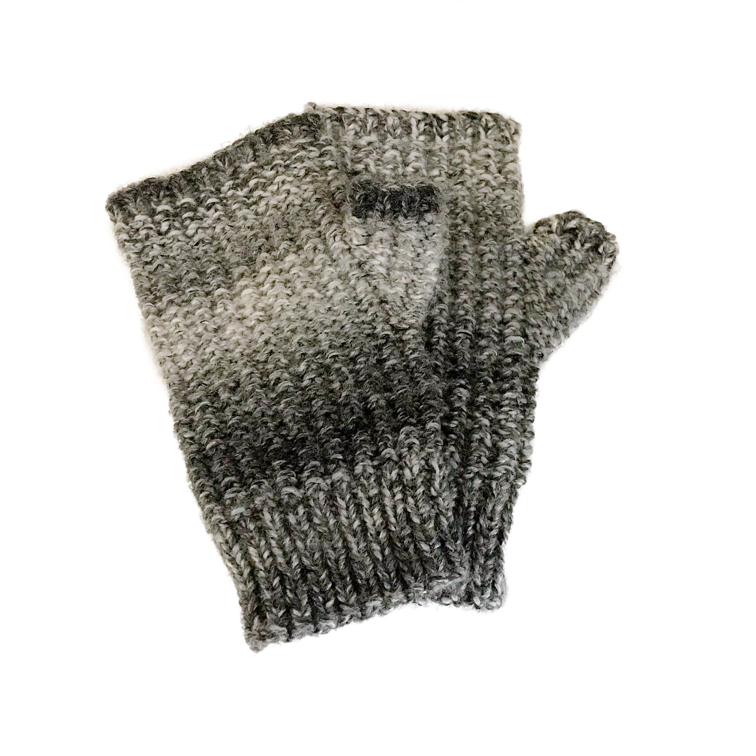 Marbled Grey Fingerless Gloves Hand Made Hand Warmers, Ladies ...