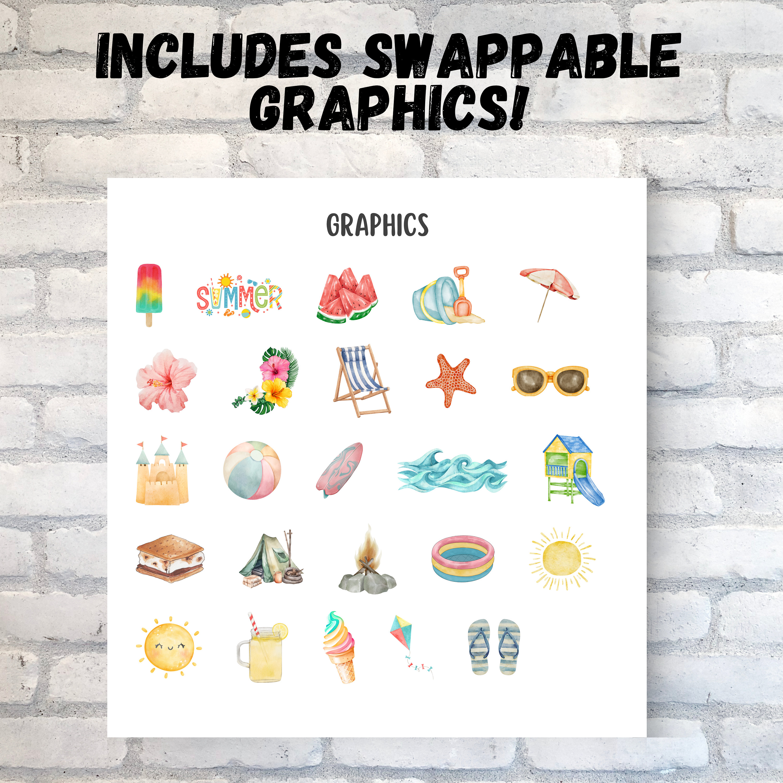 DIGITAL Kids Summer Bucket List and Calendar Kids Calendar Chart Kids ...