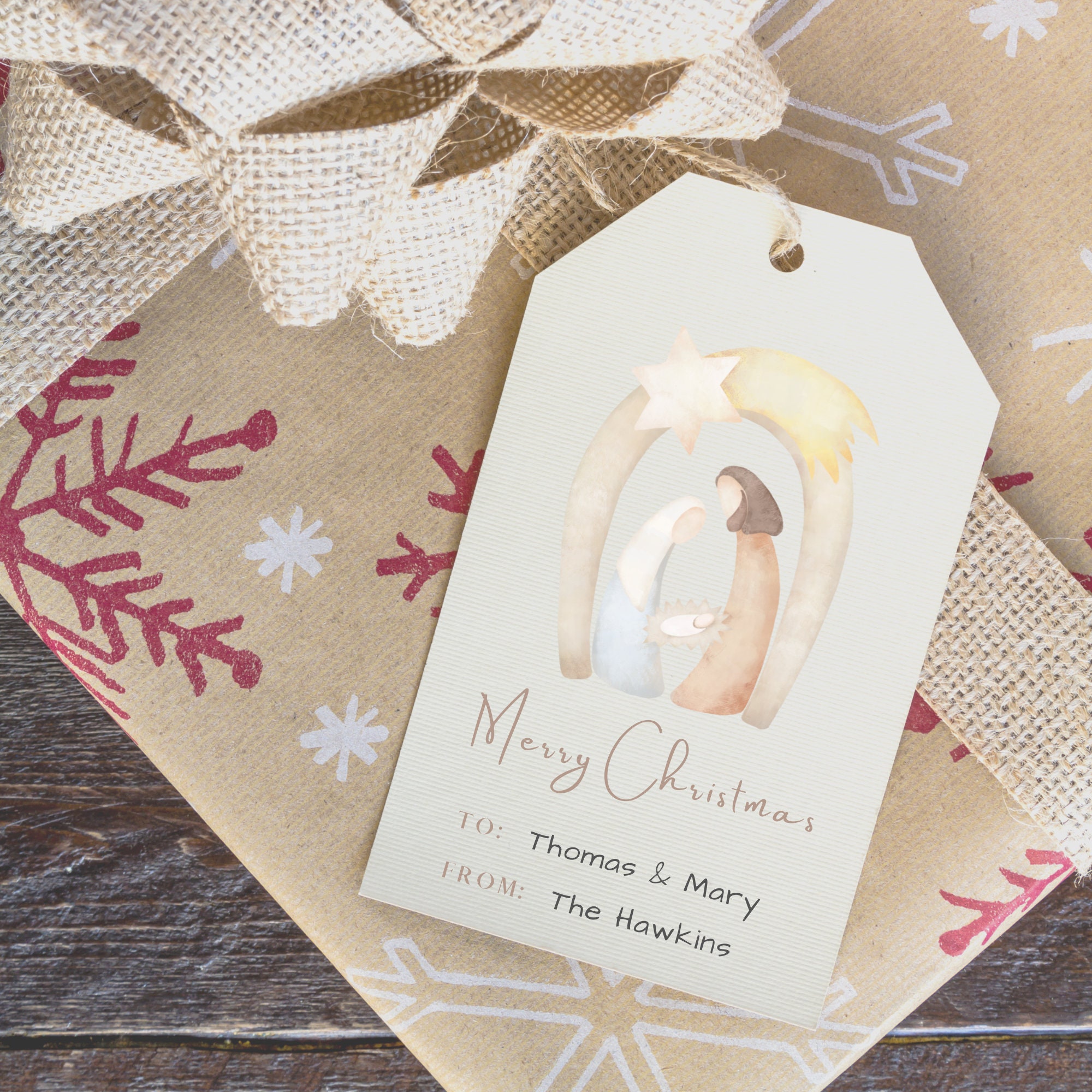 Christmas Nativity Gift Tags Nativity Gift Tags Nativity Scene Holiday ...