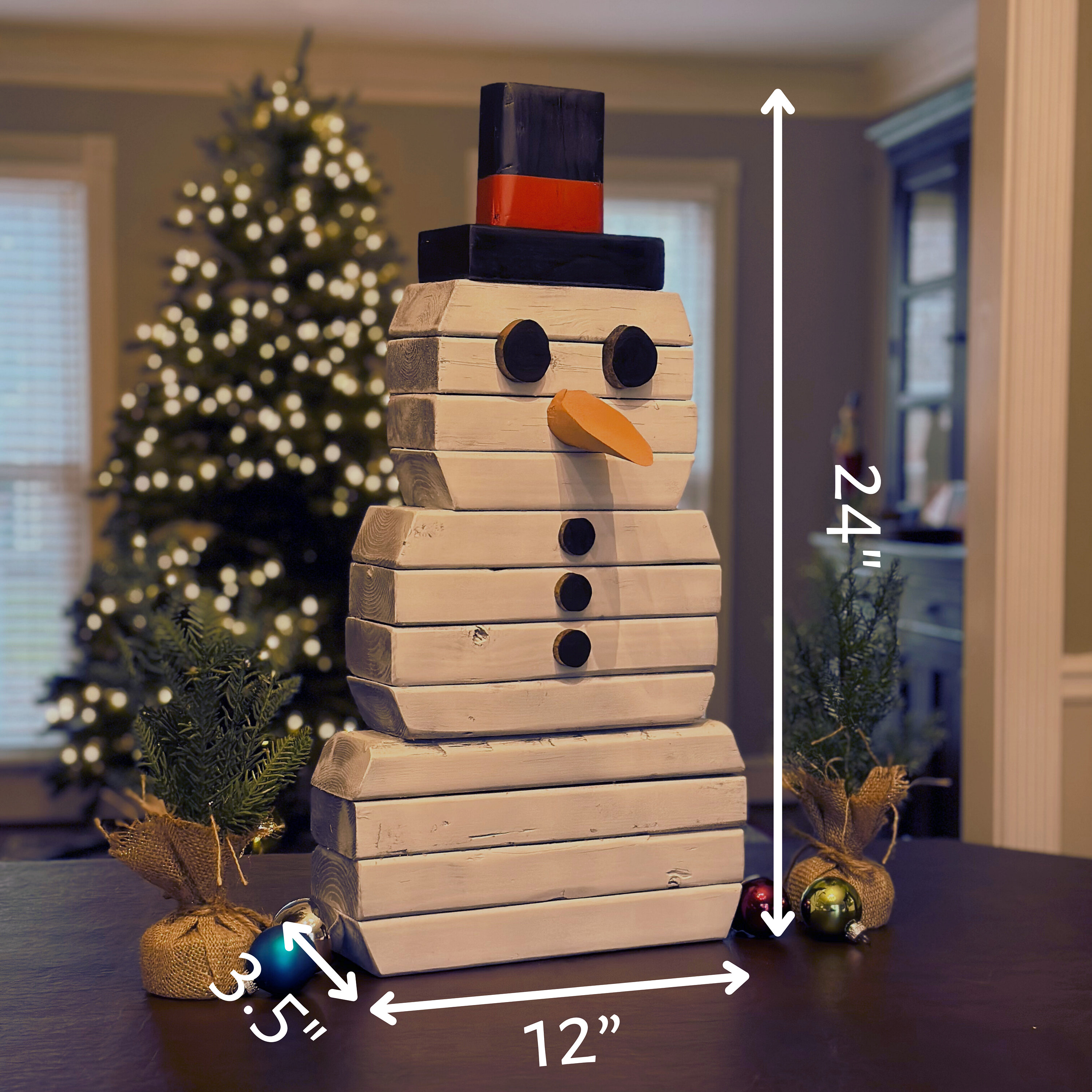 Farmhouse Wood Snowman | Porch Decor | Weathered Snowman | Holiday ...
